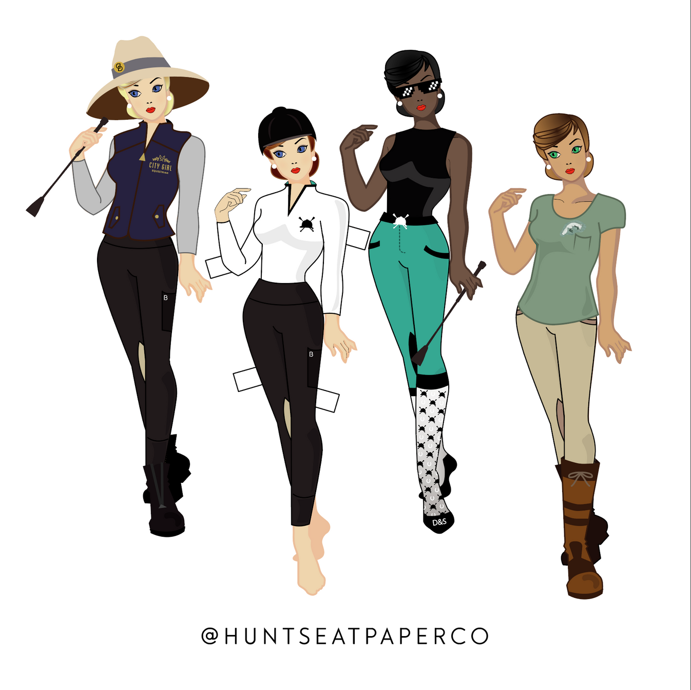 Equestrian Paper Dolls ⚡ Free Printable – Hunt Seat Paper Co.