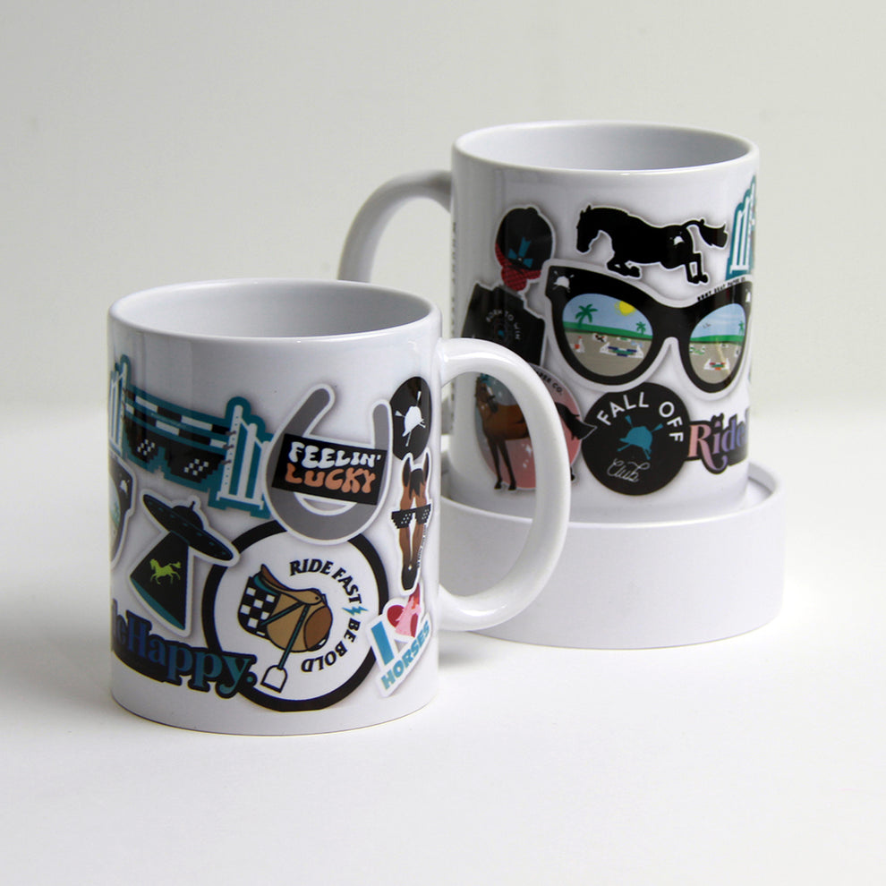 Sticker Mug Coffee Mug – Hunt Seat Paper Co.
